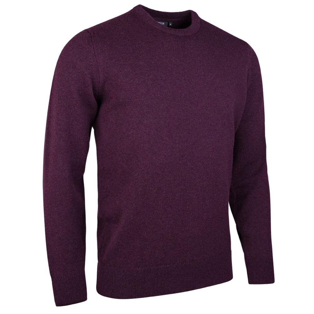 Glenmuir Gents Morar Crew Neck Lambswool Sweater Black Grape