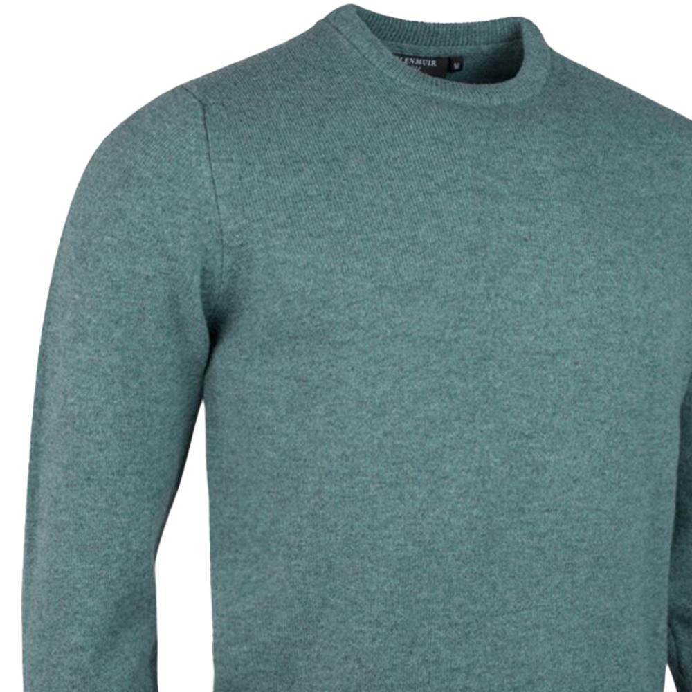 Glenmuir Gents Morar Crew Neck Lambswool Sweater Caspian