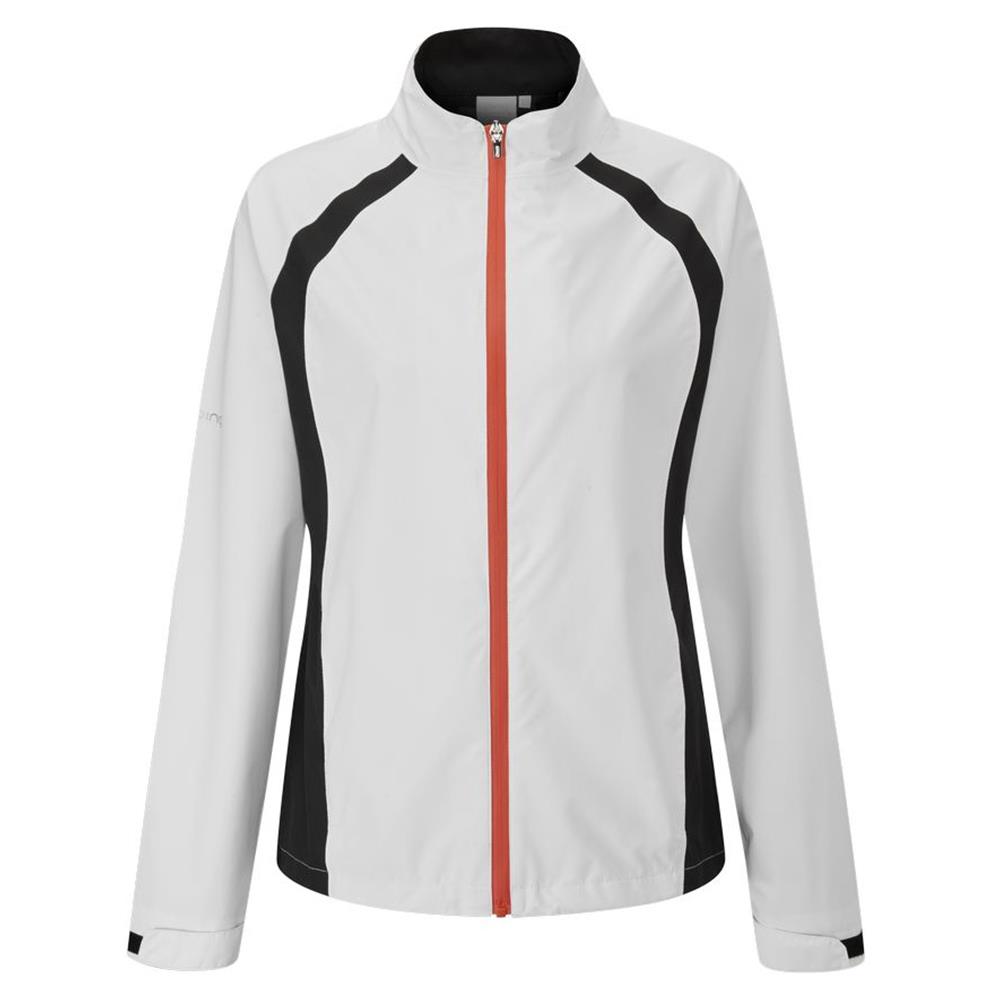 Ping Ladies Freda Waterproof Jacket White - Black