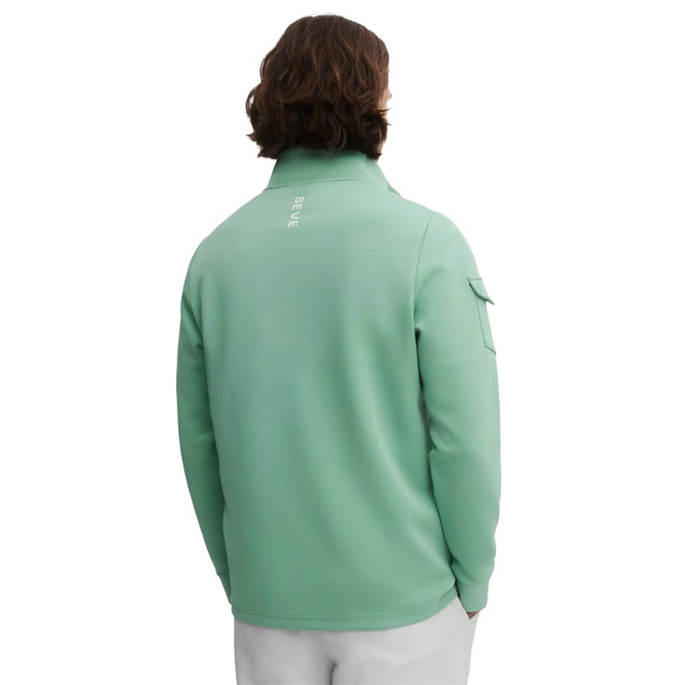 Seve Gents Icon Pivot ¼ Zip Frosty Green