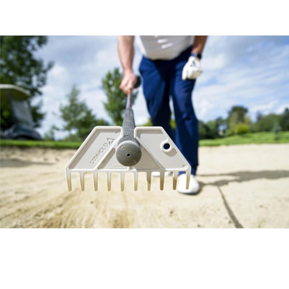 Stayhold Pocket Bunker Rake White | Irish Golf Store