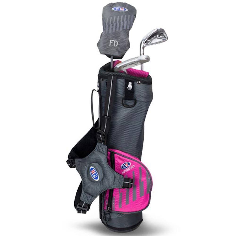 U.S. Kids Junior Age 4+ (39") 3 Club Carry Set Left Hand Grey - Pink ...