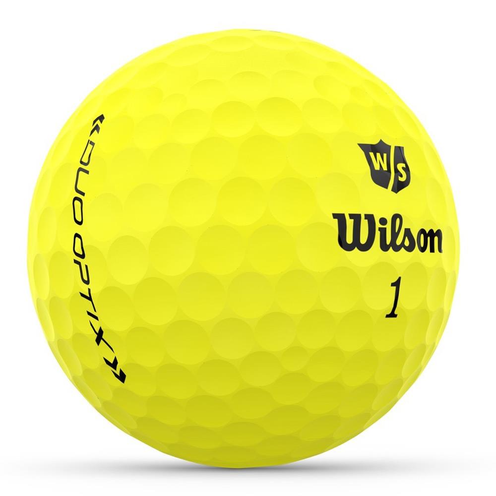 Wilson Duo Optix 12 Ball Yellow | Irish Golf Store