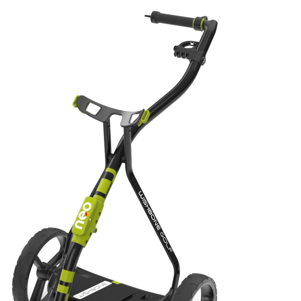 Wishbone Neo 360 Electric Caddy Cart Charcoal Lime | Golf Store