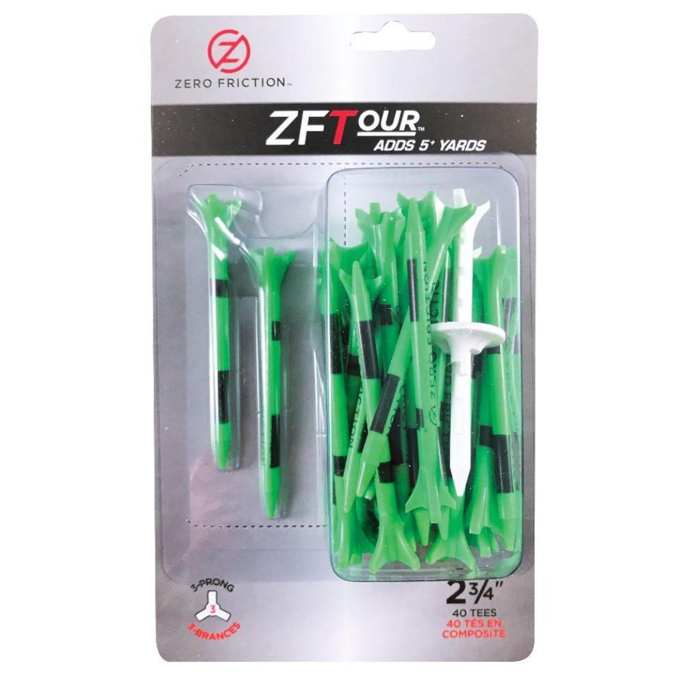 Zero Friction 3 Prong Tour Tee 2 3/4" 40 Pack Citrus Green | Irish Golf ...