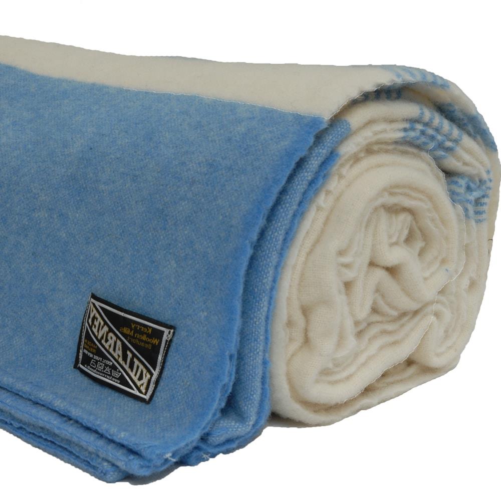 Buy Pure New Wool Blanket - Blue | Dan Fitzgeralds, Tralee