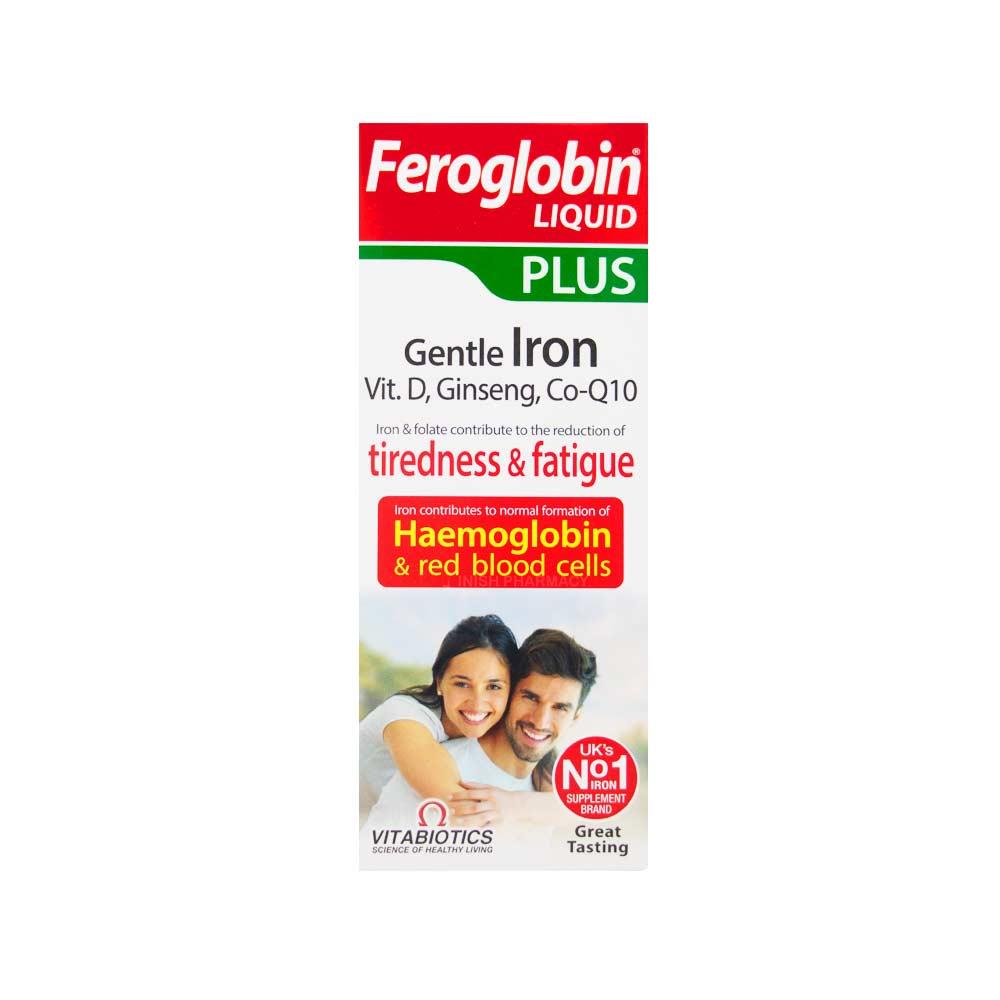 Vitabiotics Feroglobin Plus Gentle Liquid Iron 200ml | Inish Pharmacy ...