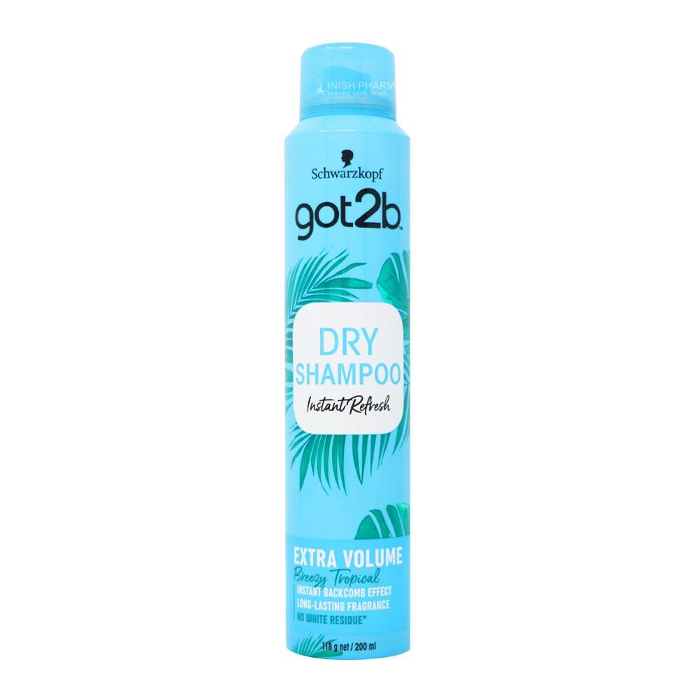 Schwarzkopf Got2b Instant Refresh Dry Shampoo Extra Volume 200ml | Inish Pharmacy | Ireland