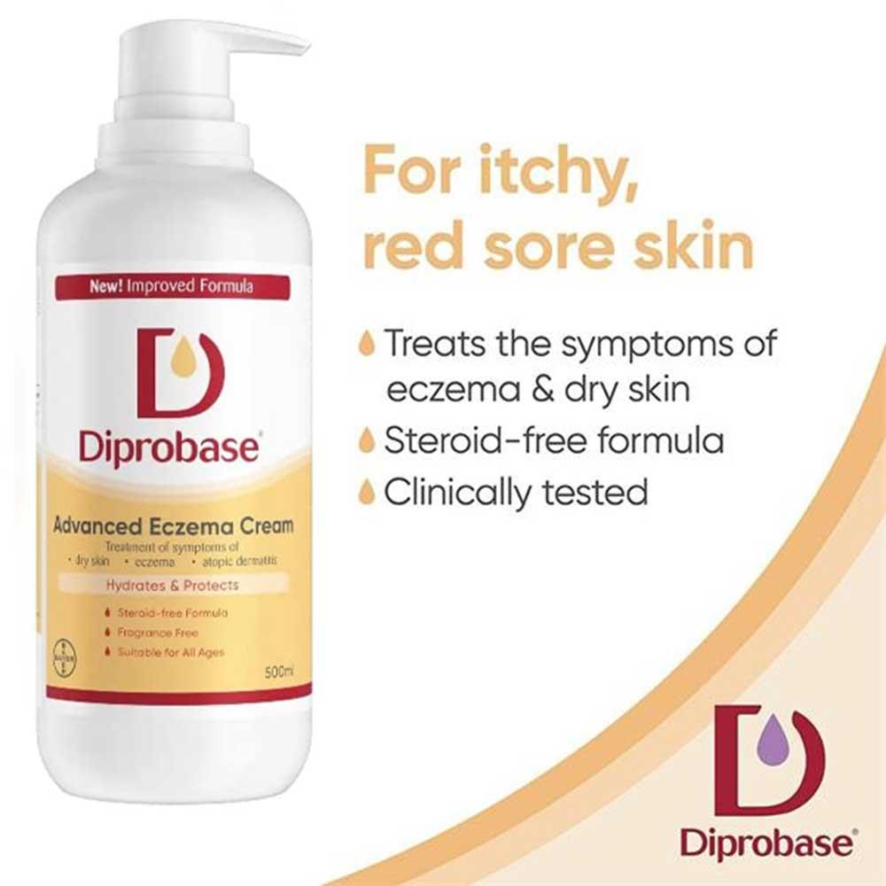 Diprobase Advanced Eczema Cream Pump 500g | Inish Pharmacy | Ireland