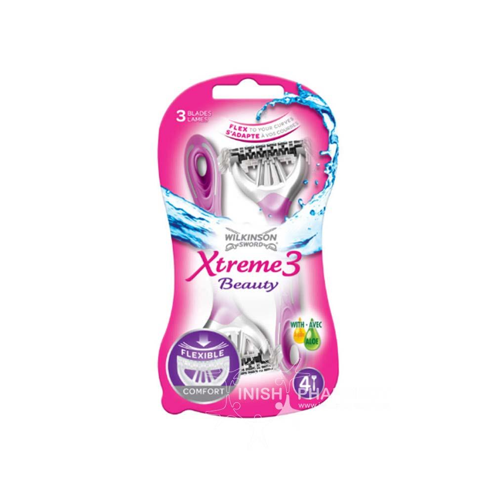 Wilkinson Sword Extreme 3 Beauty - 4 Disposable Razors | Inish Pharmacy ...