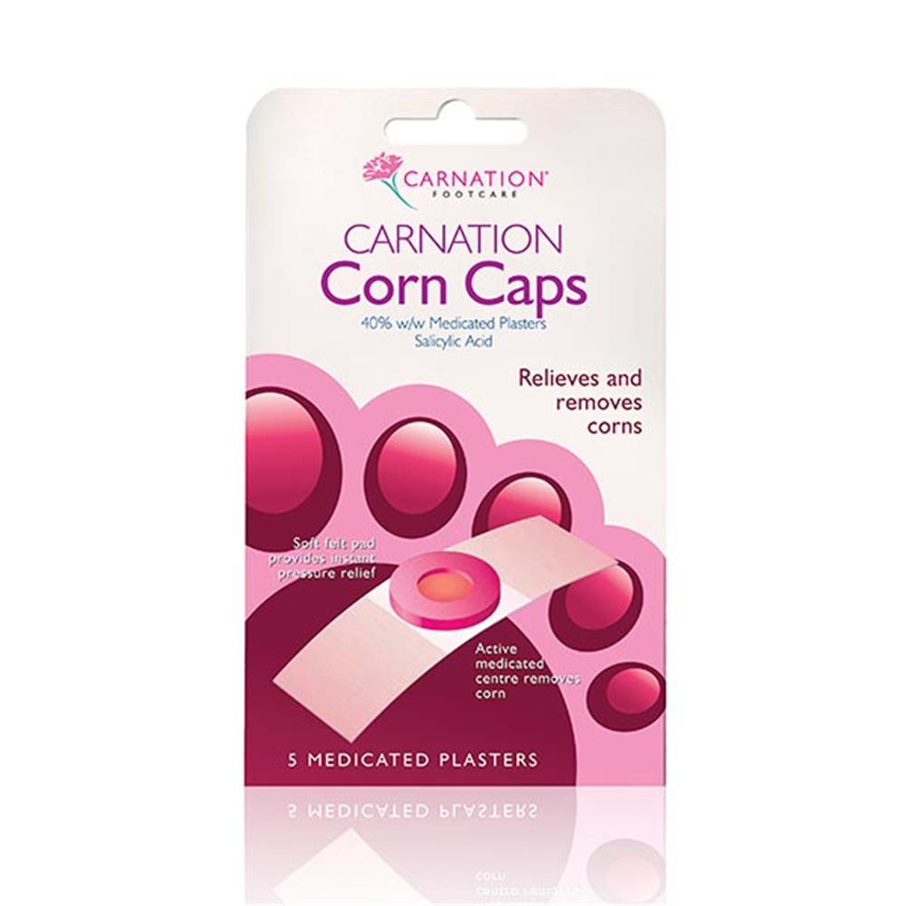 Carnation Corn Caps - 5 Medicated Plasters | Inish Pharmacy | Ireland