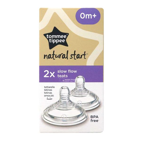 Tommee Tippee Natural Start Teats 0m Slow Flow 2 Pack Inish Pharmacy Ireland