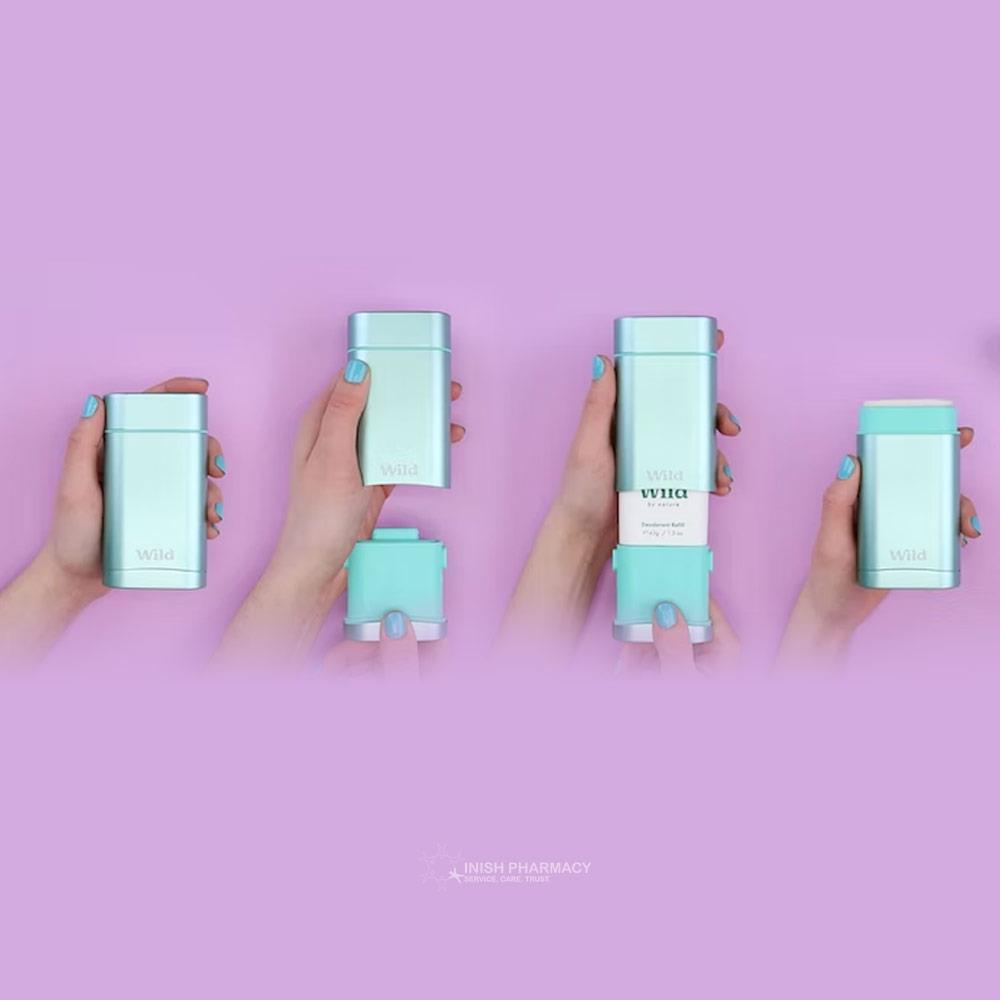 Wild Natural Deodorant Starter Pack Pink Case With Jasmine & Mandarin ...