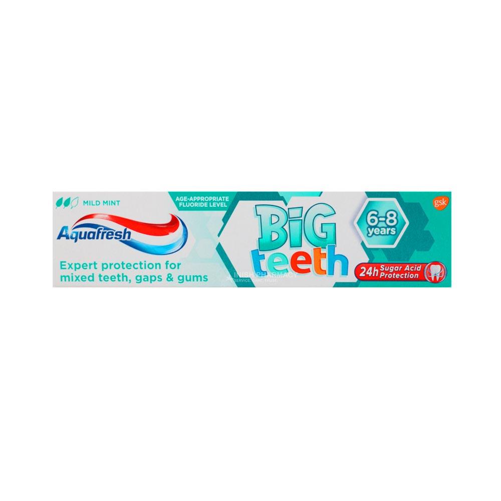 Aquafresh Big Teeth Toothpaste 6-8yrs 50ml | Inish Pharmacy | Ireland