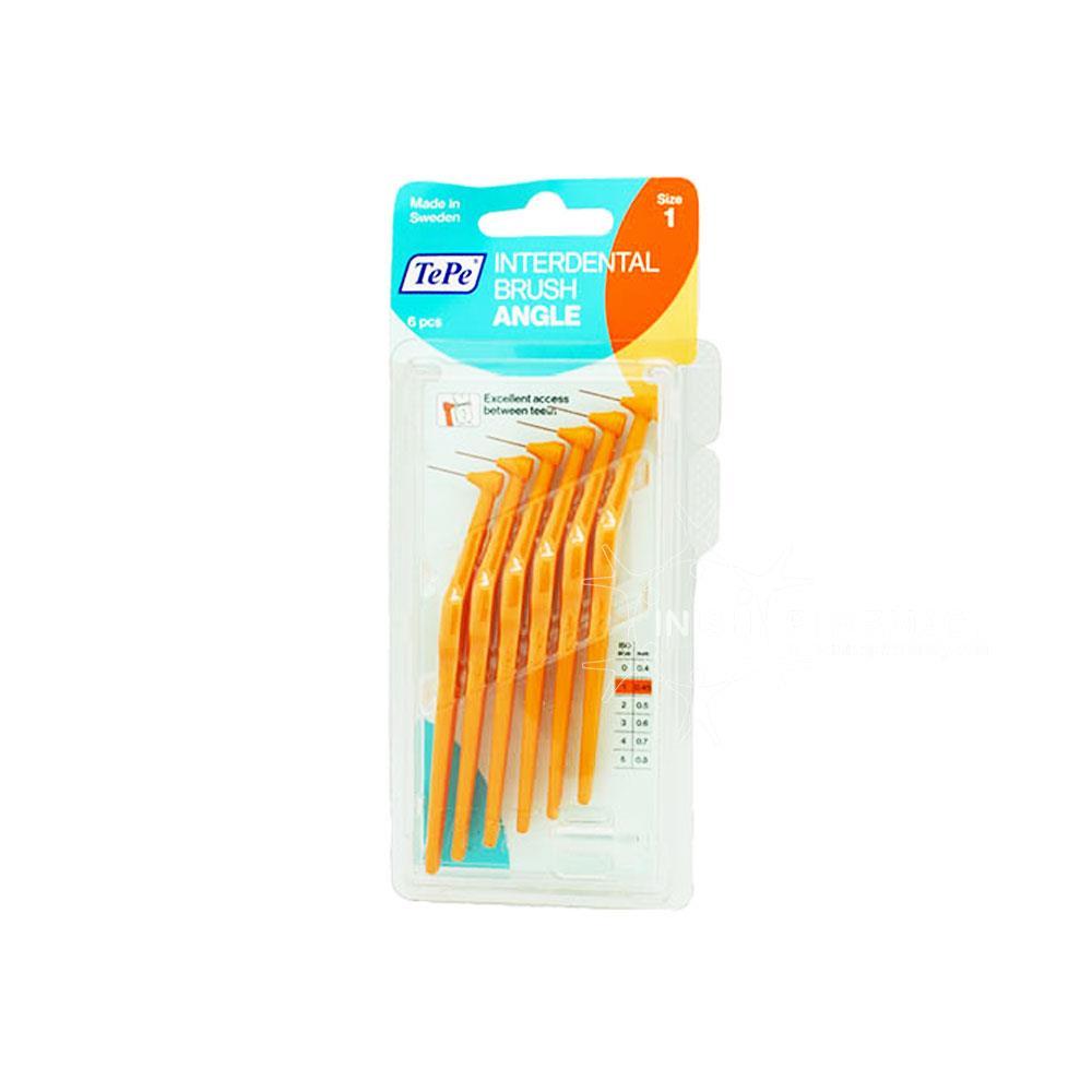 TePe Orange Interdental Angled Brush 0.45mm 6 Pieces | Inish Pharmacy ...