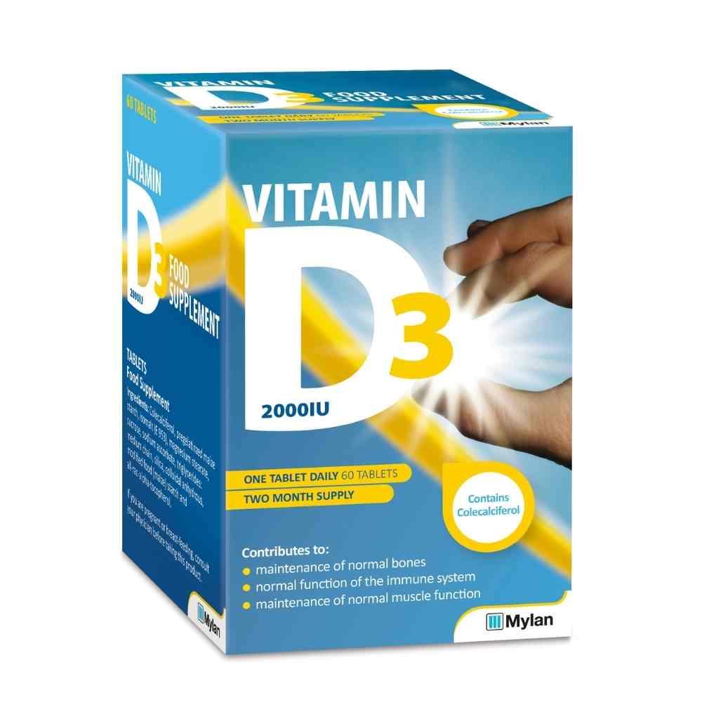 Meda Vitamin D3 2000iu 60 Tabs | Inish Pharmacy | Ireland