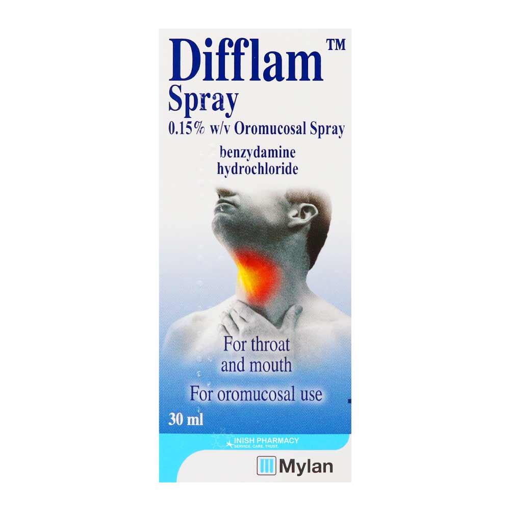 Difflam Spray For Sore Throats 30ml | Inish Pharmacy | Ireland