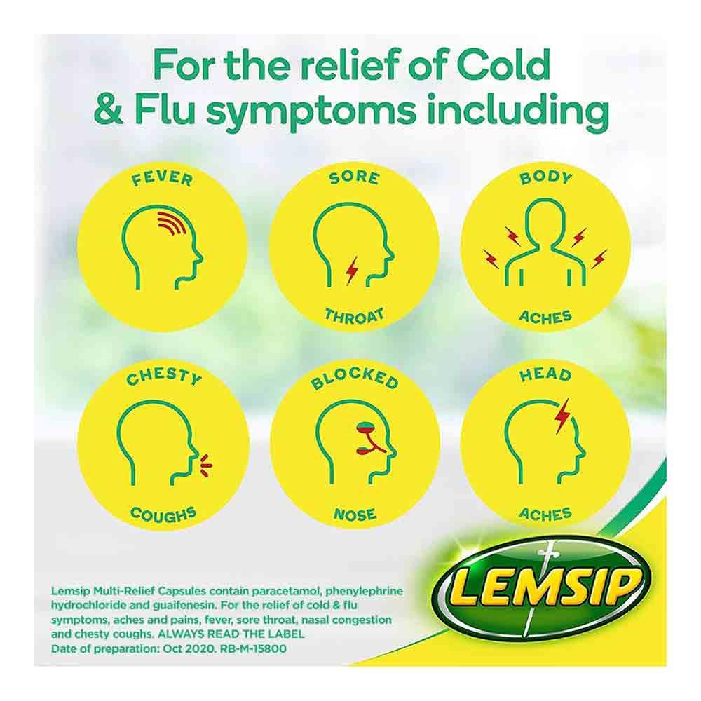 Lemsip Multi Relief Capsules 16 Pack | Inish Pharmacy | Ireland