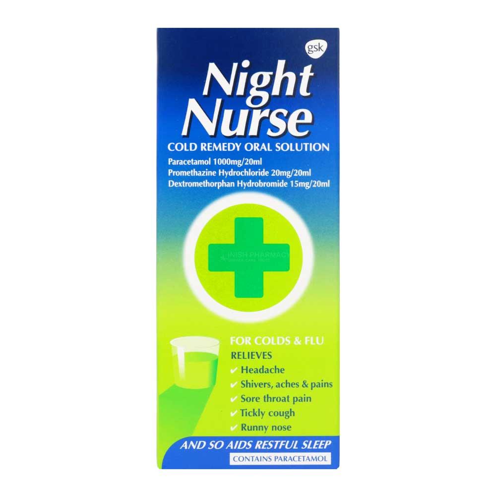 Night Nurse Cold & Flu Liquid 160ml | Inish Pharmacy | Ireland