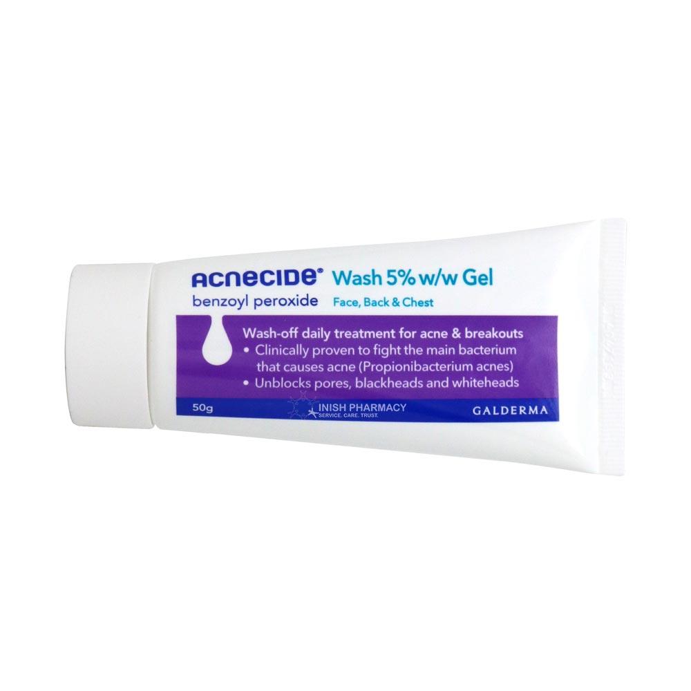 Acnecide 5% Benzoyl Peroxide Acne Treatment Wash Gel 50g | Inish ...