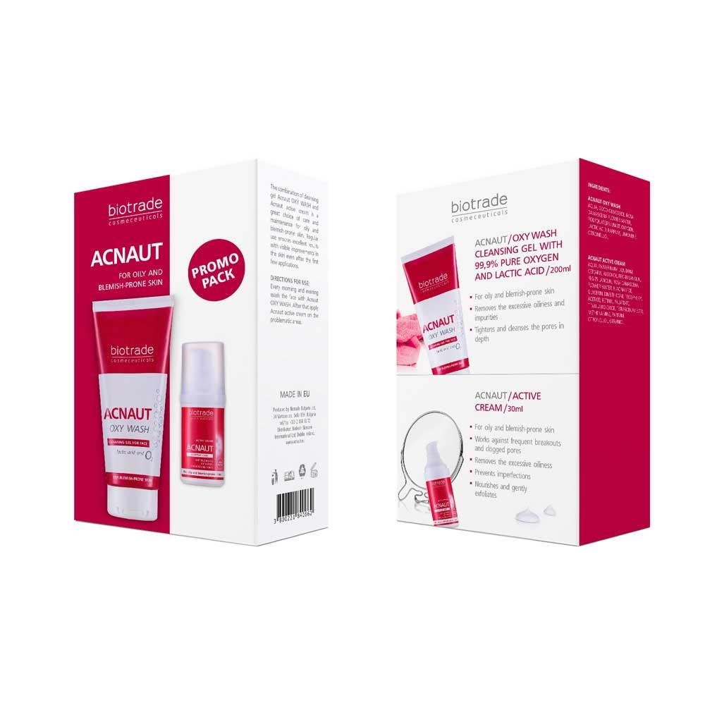 Biotrade Acnaut 2 Piece Set - Oxy Wash Cleansing Gel & Active Cream ...