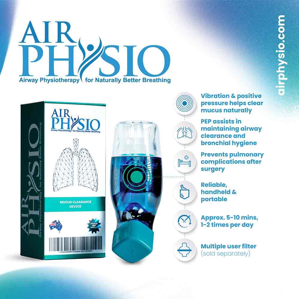 AirPhysio Mucus Clearance Device For Better Breathing - Average Lung ...