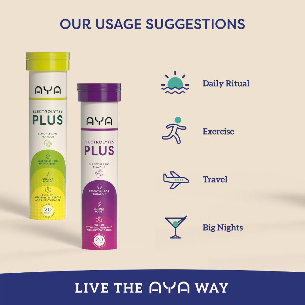 Aya Electrolytes Plus Lemon & Lime Flavour 20 Tablets | Inish Pharmacy ...