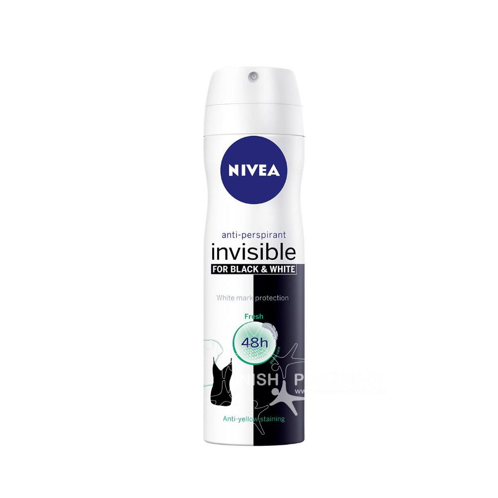 Nivea Invisible Black & White Silky Smooth 48hr Anti-Perspirant 150ml ...