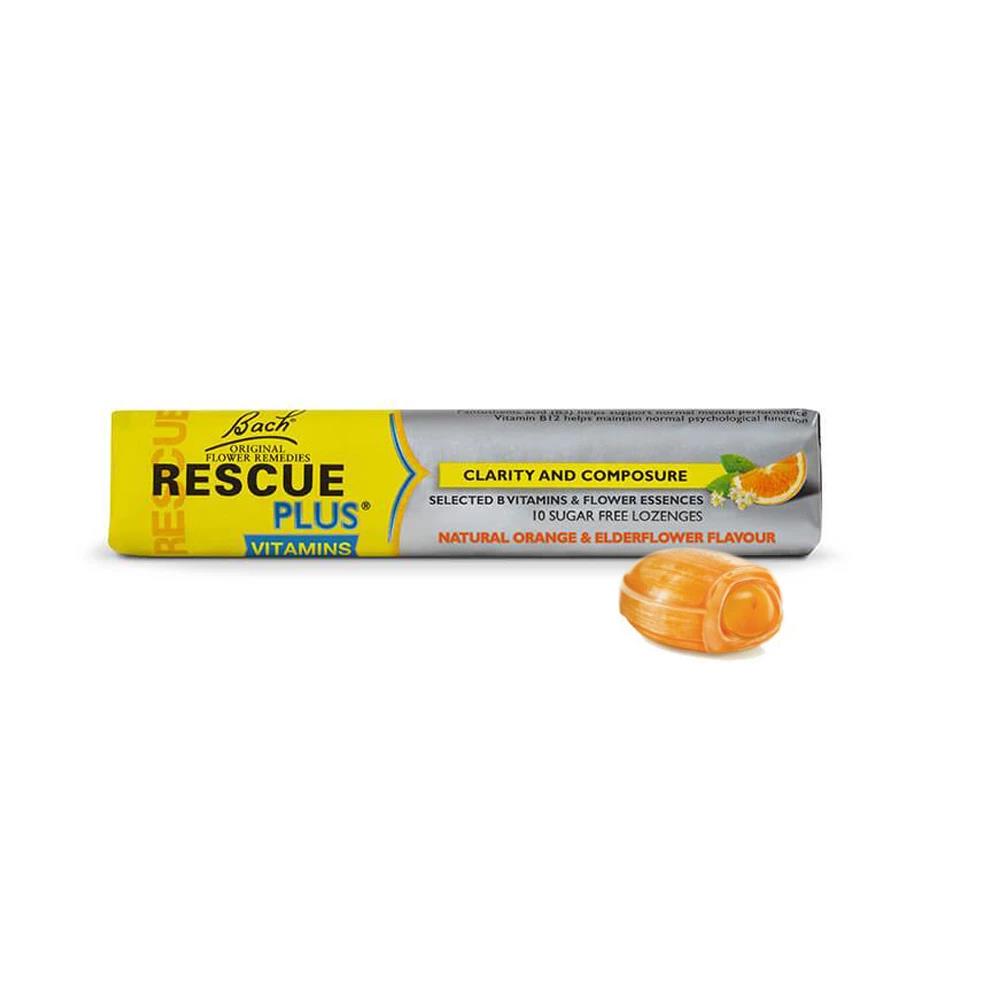 Bach Rescue Plus Lozenges Orange & Elderflower Flavour 10 Pack | Inish ...
