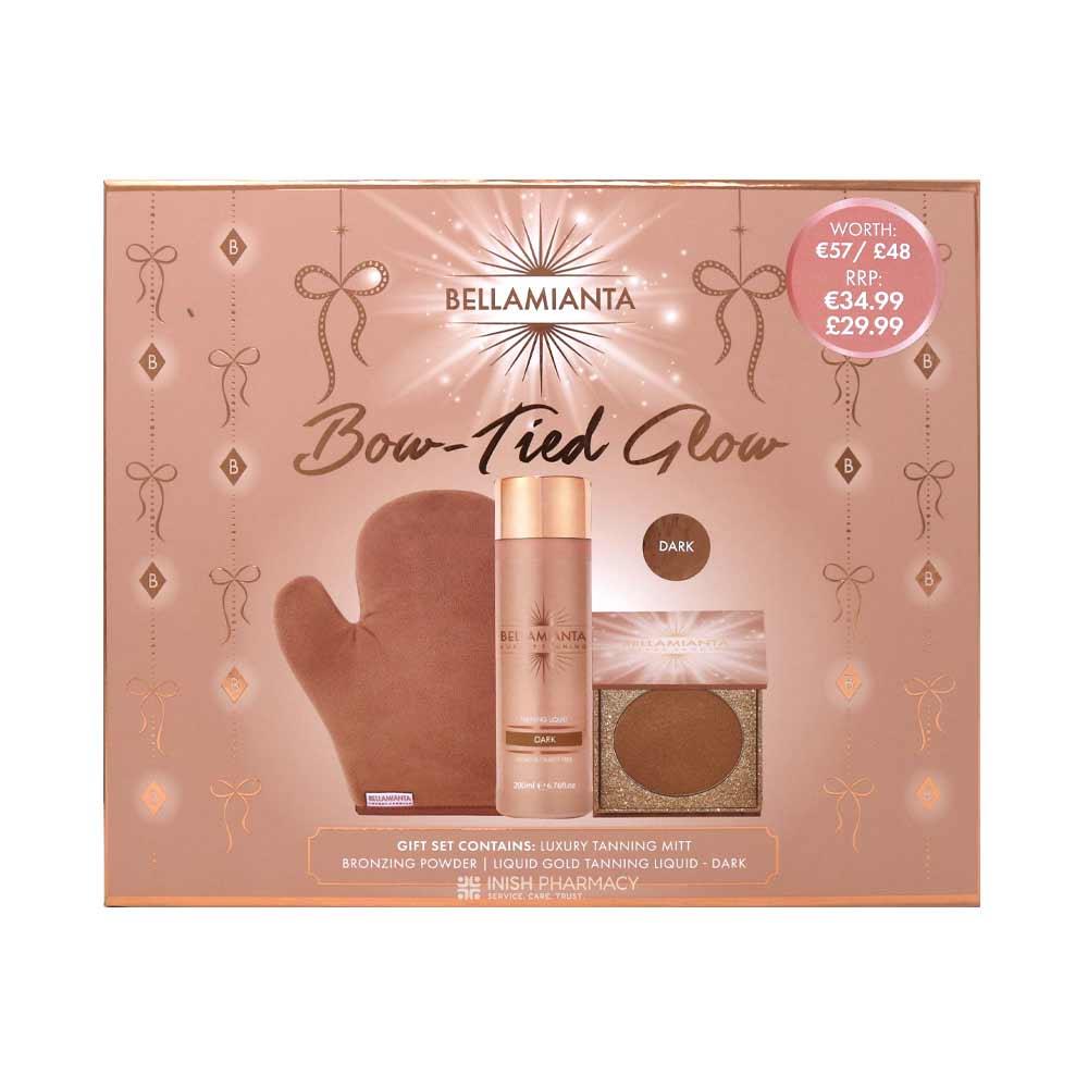 Bellamianta Bow-Tied Glow Tanning Set Dark | Inish Pharmacy | Ireland