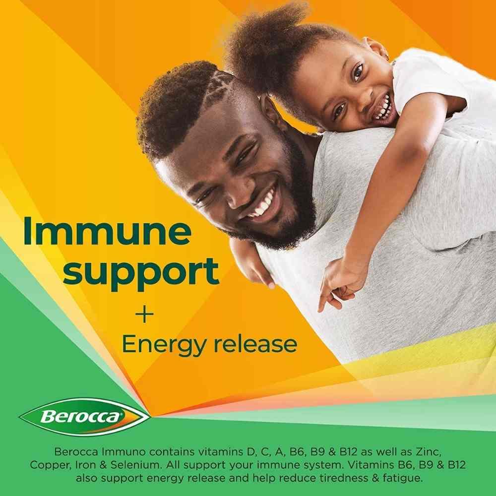 Berocca Immuno Sugar-Free Orange Effervescent Tablets 15 Pack | Inish ...