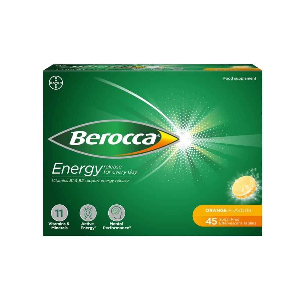Berocca Orange Effervescent Tablets 45 Pack | Inish Pharmacy | Ireland