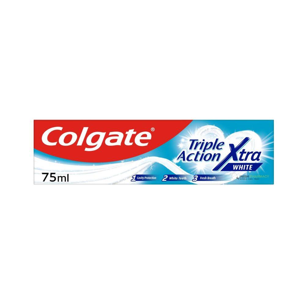 Colgate Triple Action Xtra White Toothpaste 75ml | Inish Pharmacy | Ireland