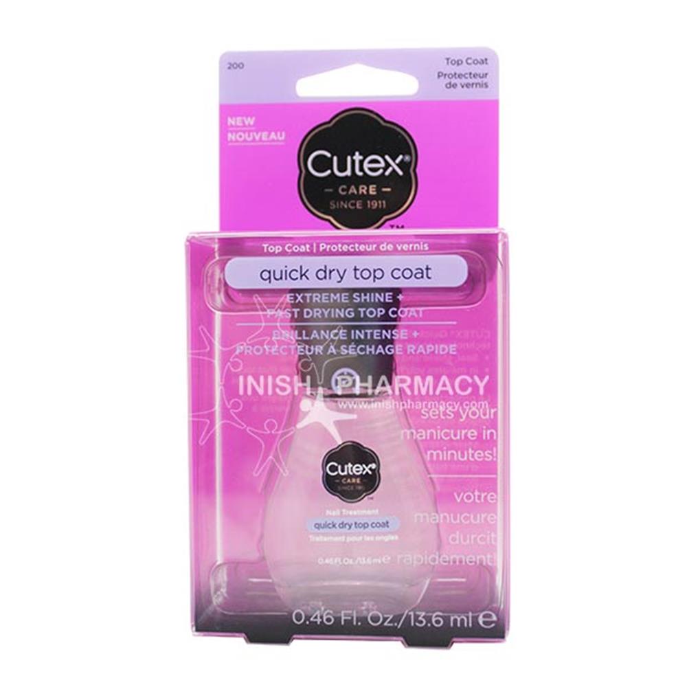 Cutex Quick Dry Top Coat 13.6ml | Inish Pharmacy | Ireland
