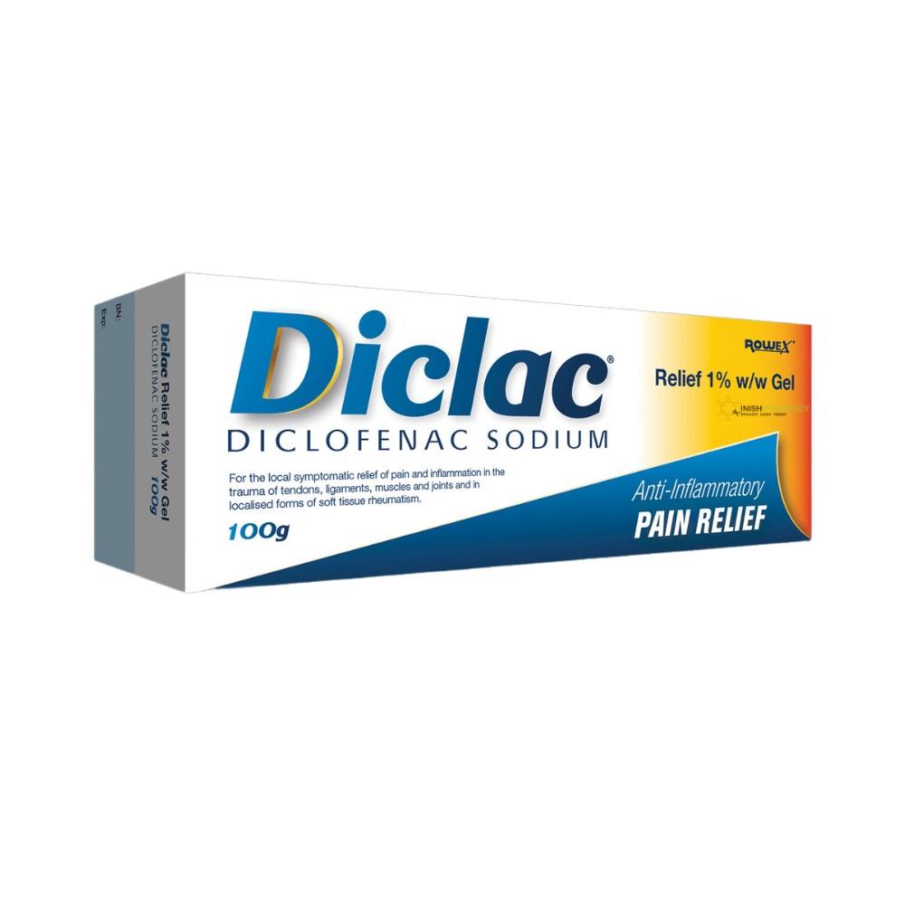 Diclac Relief Diclofenac 1% Pain Relief Gel 100g | Inish Pharmacy | Ireland