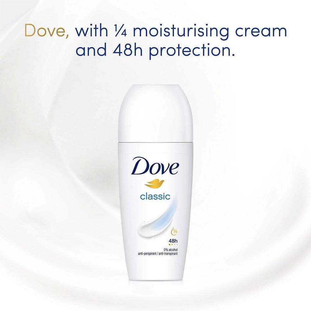 Dove Classic Anti-Perspirant Roll-on 50ml | Inish Pharmacy | Ireland