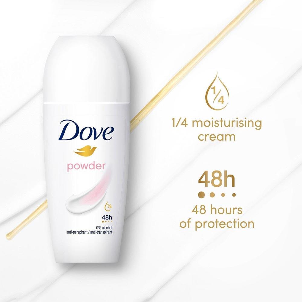 Dove Powder Anti-Perspirant Roll-on 50ml | Inish Pharmacy | Ireland
