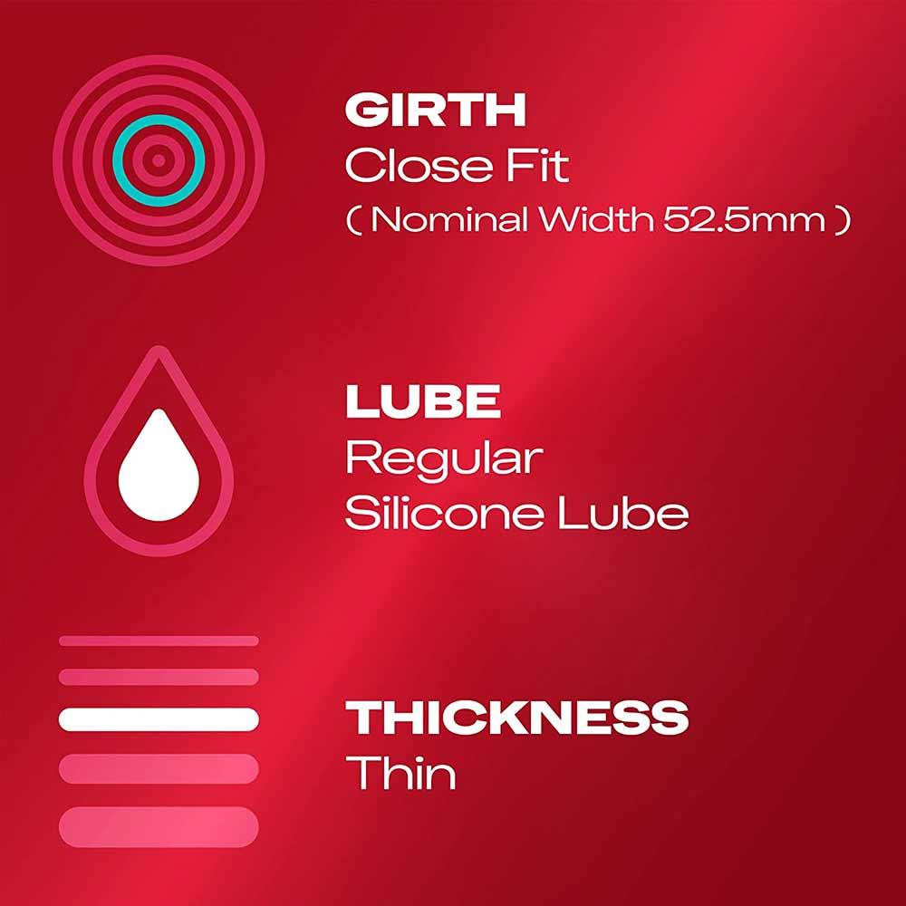 Durex Thin Feel Close Fit Condoms 12 Pack | Inish Pharmacy | Ireland