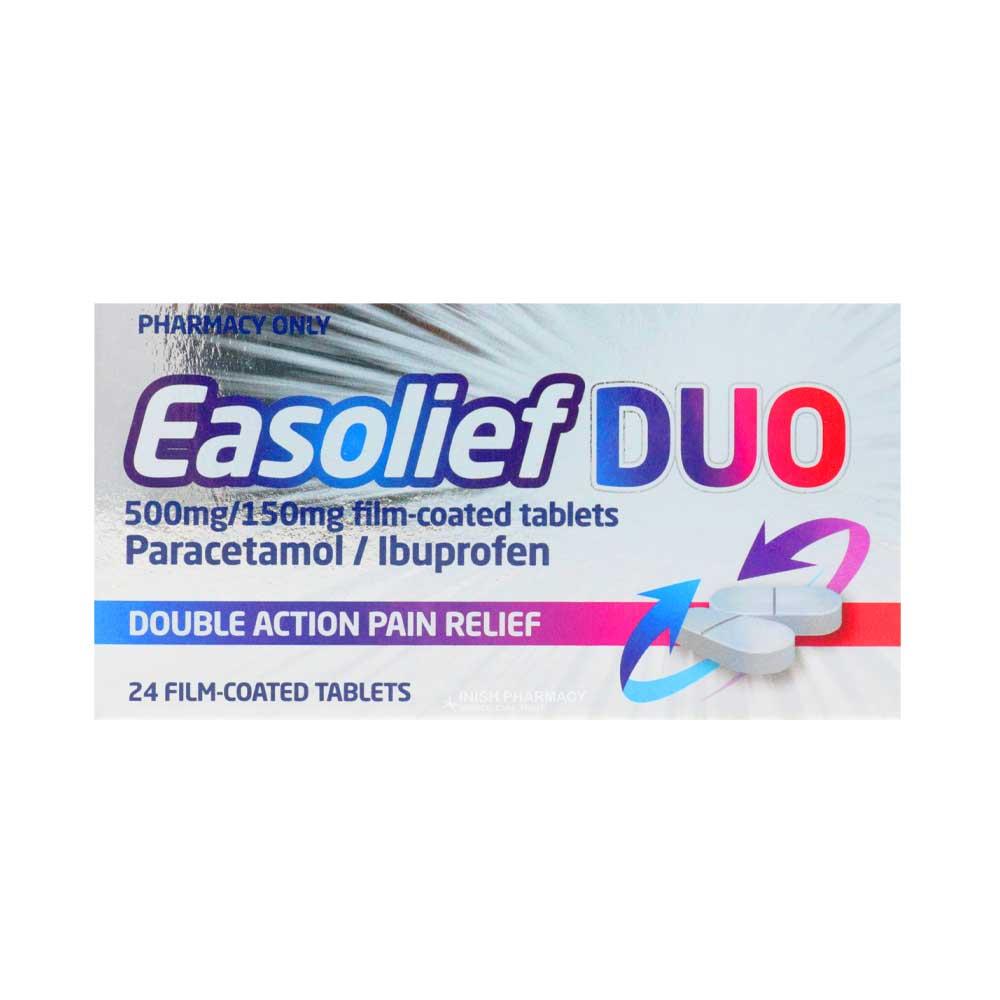 Easolief Duo Paracetamol 500mg & Ibuprofen 150mg Tablets 24 Pack ...