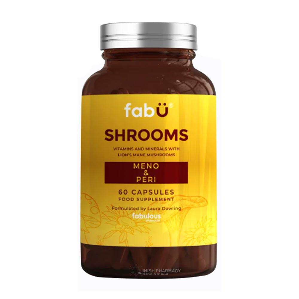FabU Shrooms Meno & Peri 60 Capsules | Inish Pharmacy | Ireland