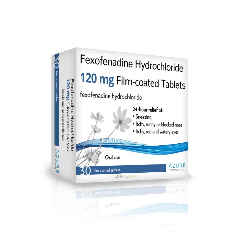 Fexofenadine 120mg Film Coated Tablets 30 Pack | Inish Pharmacy | Ireland