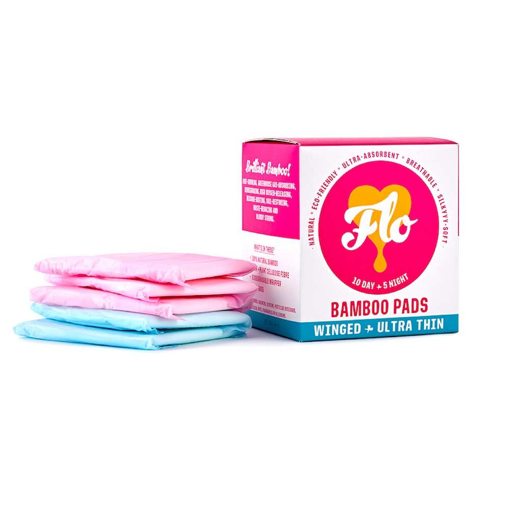 Flo Bamboo Sanitary Pads Day/Night Combo Pack 15 Pack | Inish Pharmacy ...