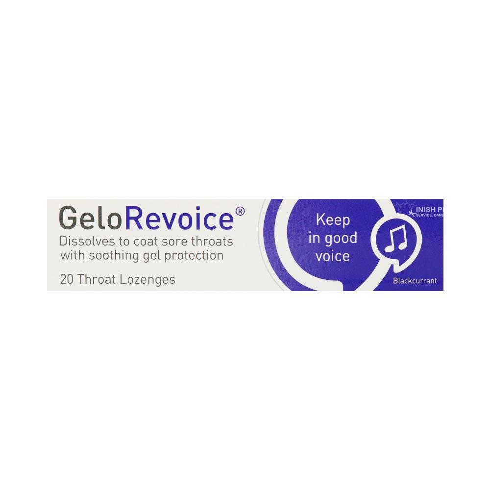 GeloRevoice Blackcurrant Throat Lozenges 20 Pack | Inish Pharmacy | Ireland
