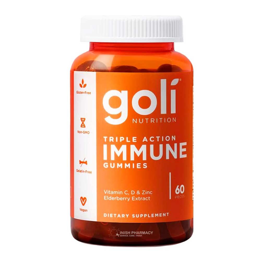 Goli Nutrition Triple Action Immune Gummies 60 Pack | Inish Pharmacy ...