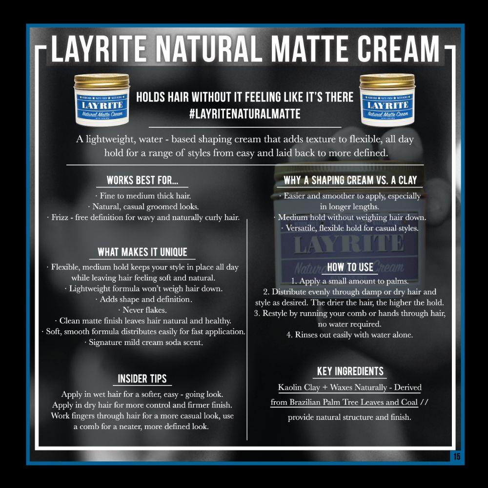 Layrite Natural Matte Cream 120g | Inish Pharmacy | Ireland