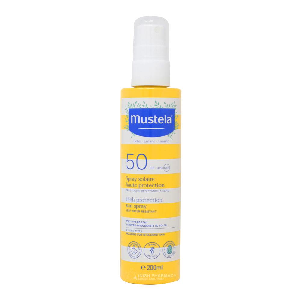 Mustela Very High Protection Sun Spray SPF50 200ml | Inish Pharmacy ...
