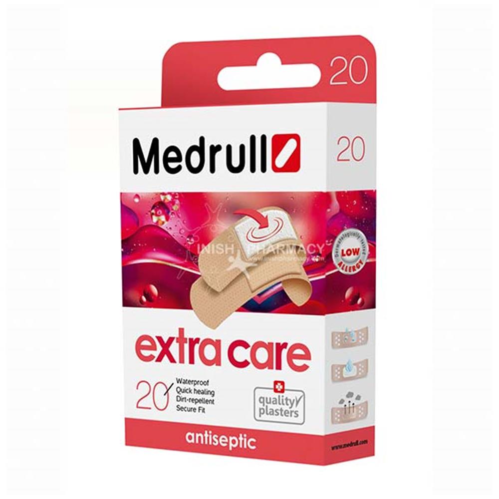 Medrull Antiseptic Extra Care Plasters 20 Packs | Inish Pharmacy | Ireland