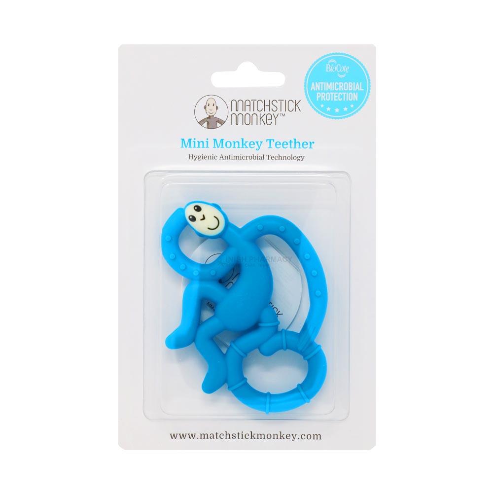 Matchstick Monkey Mini Monkey Teether Blue | Inish Pharmacy | Ireland
