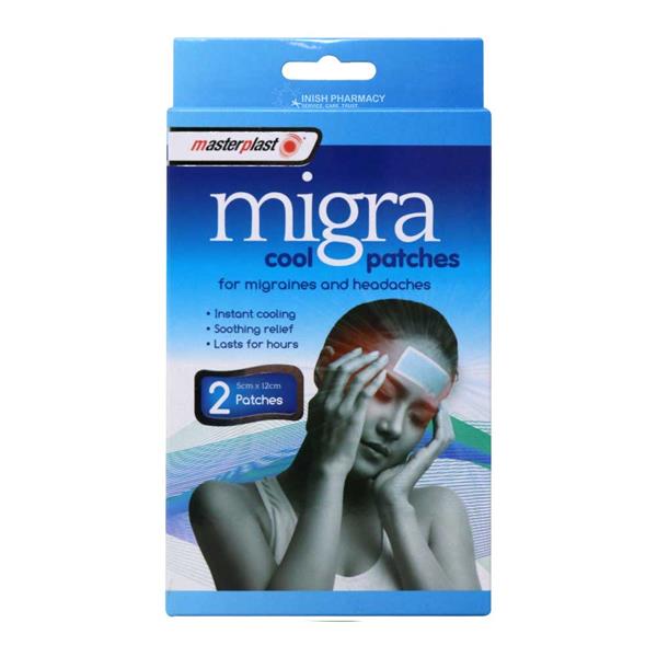 Masterplast Migra Cool Headache Relief Patches 2 Pack | Inish Pharmacy | Ireland