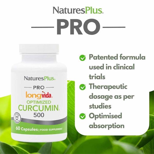 Natures Plus Longvida Curcumin 30 Capsules | Inish Pharmacy | Ireland